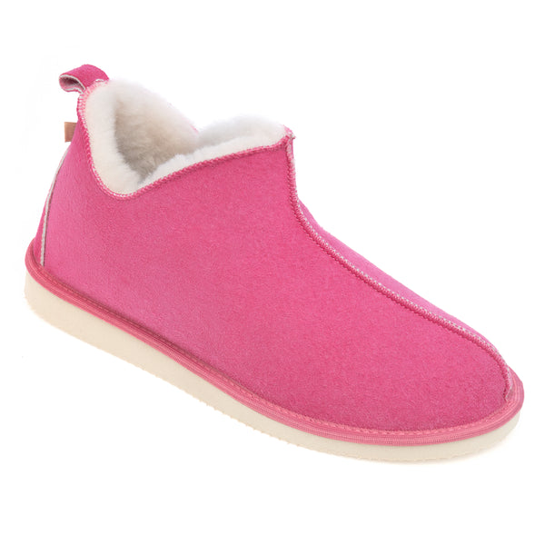 Womens Alpin Sheepskin Slippers - Pink - CIORA SCOTLAND