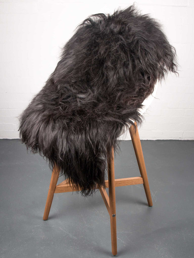 Black Icelandic Sheepskin - Long Pelt | CIORA SCOTLAND